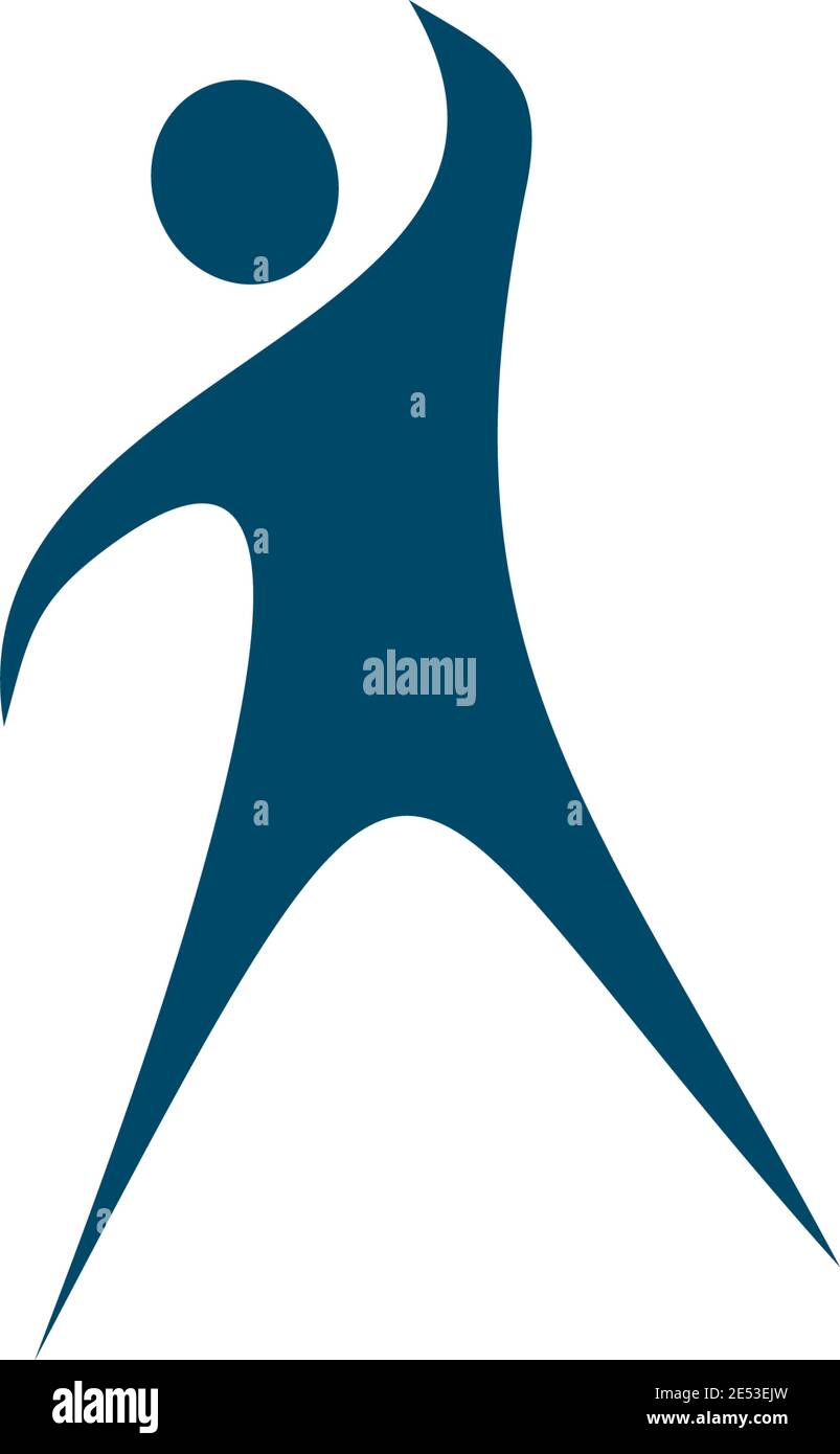 Human character icon logo design inspiration vector template Stock ...