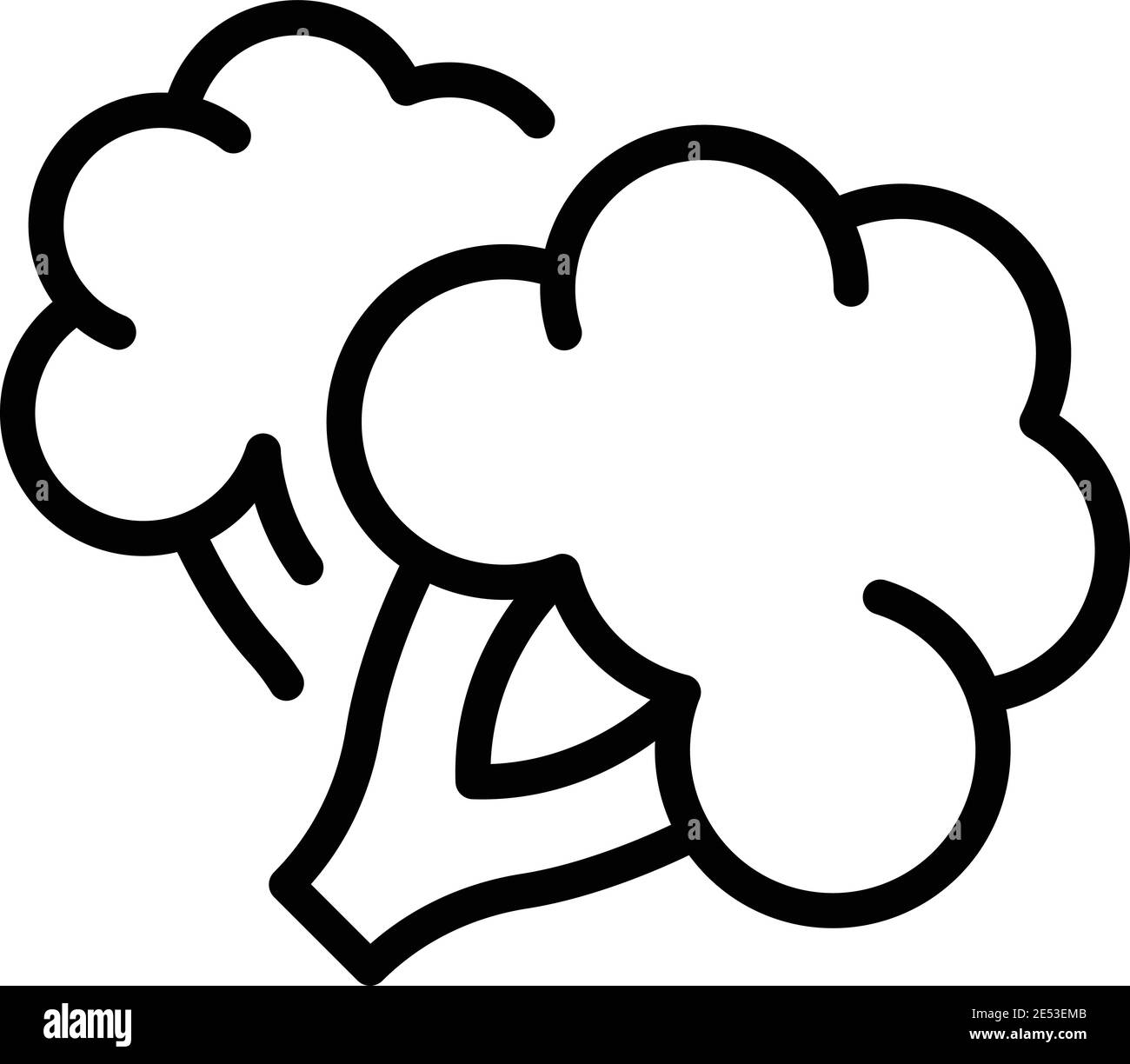 Fresh broccoli icon. Outline fresh broccoli vector icon for web design ...