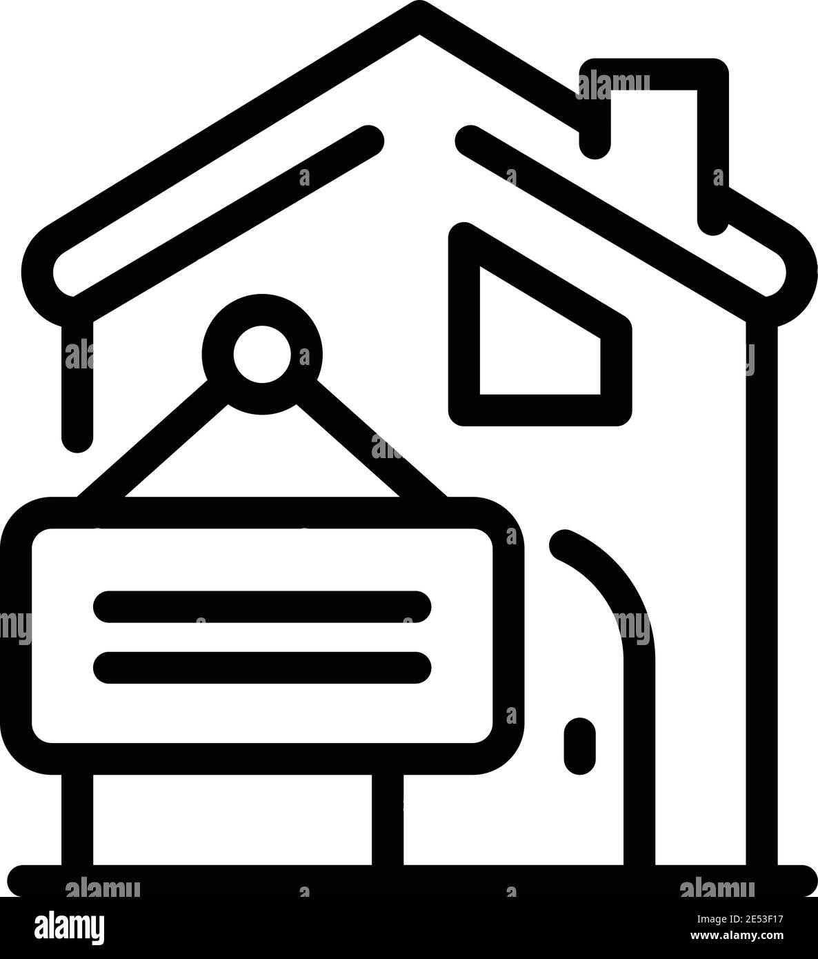 Building sold icon. Outline building sold vector icon for web design ...