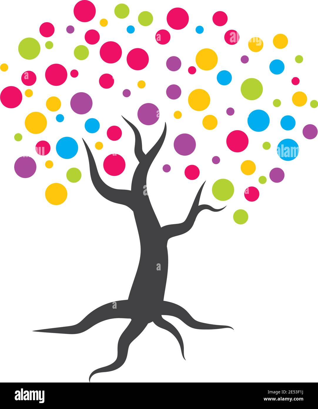 family tree logo template vector illustration Stock Vector Image & Art ...