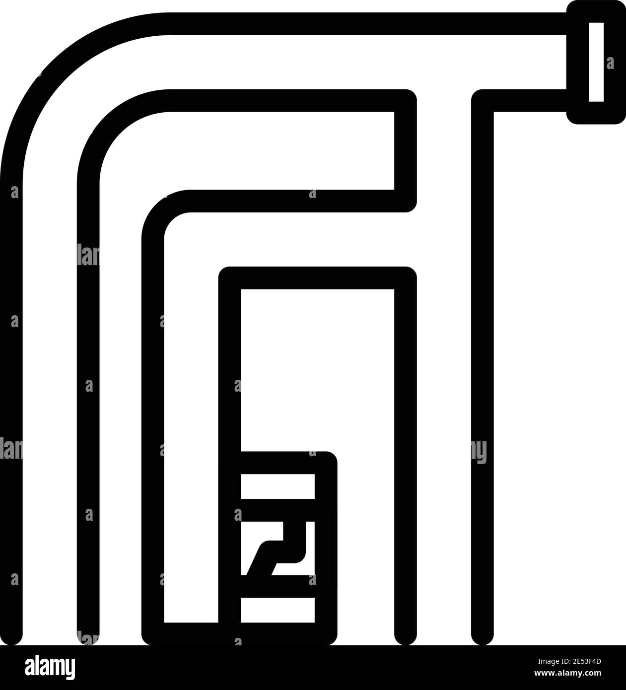 Sewerage pipes icon. Outline sewerage pipes vector icon for web design ...