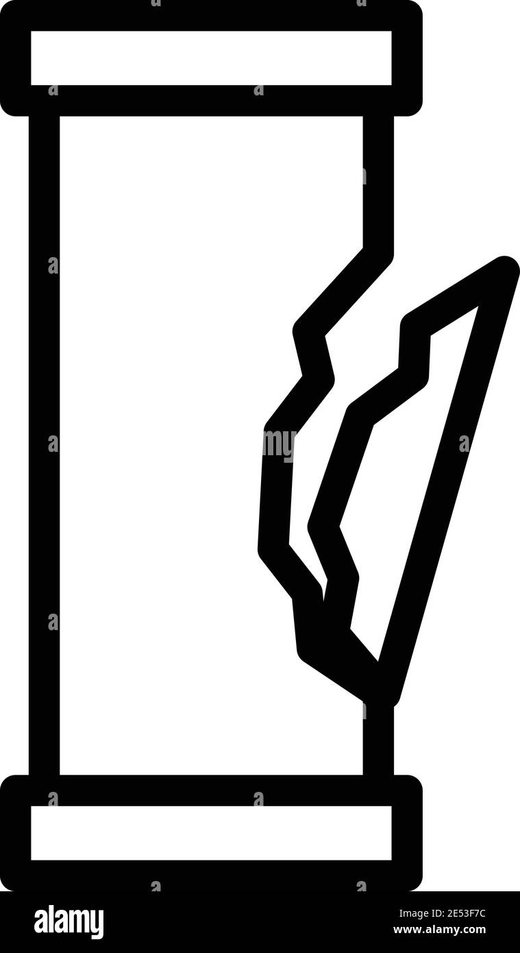Broken pipe icon. Outline broken pipe vector icon for web design ...