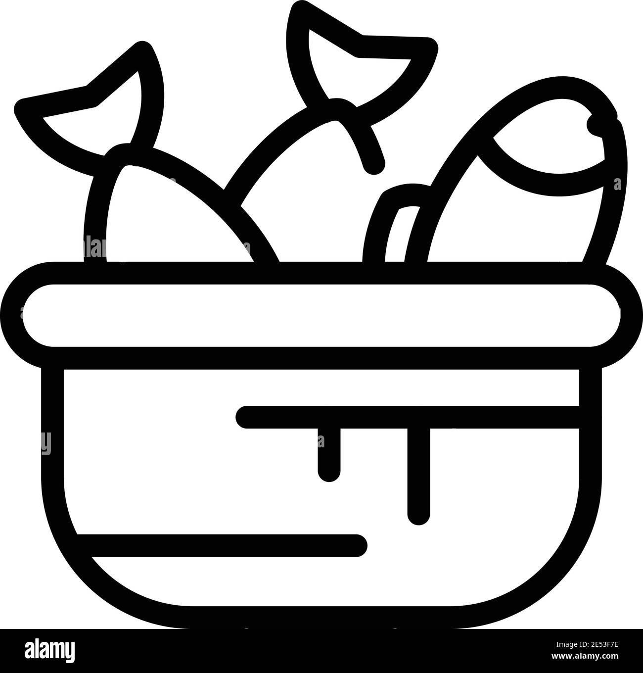 Fish basket icon. Outline fish basket vector icon for web design ...