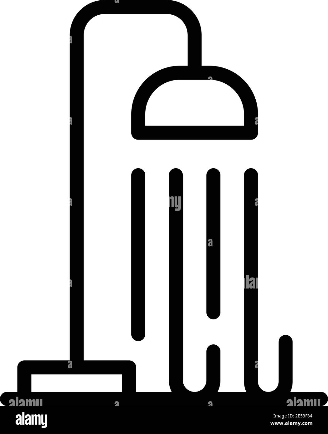 Steam shower icon. Outline steam shower vector icon for web design ...