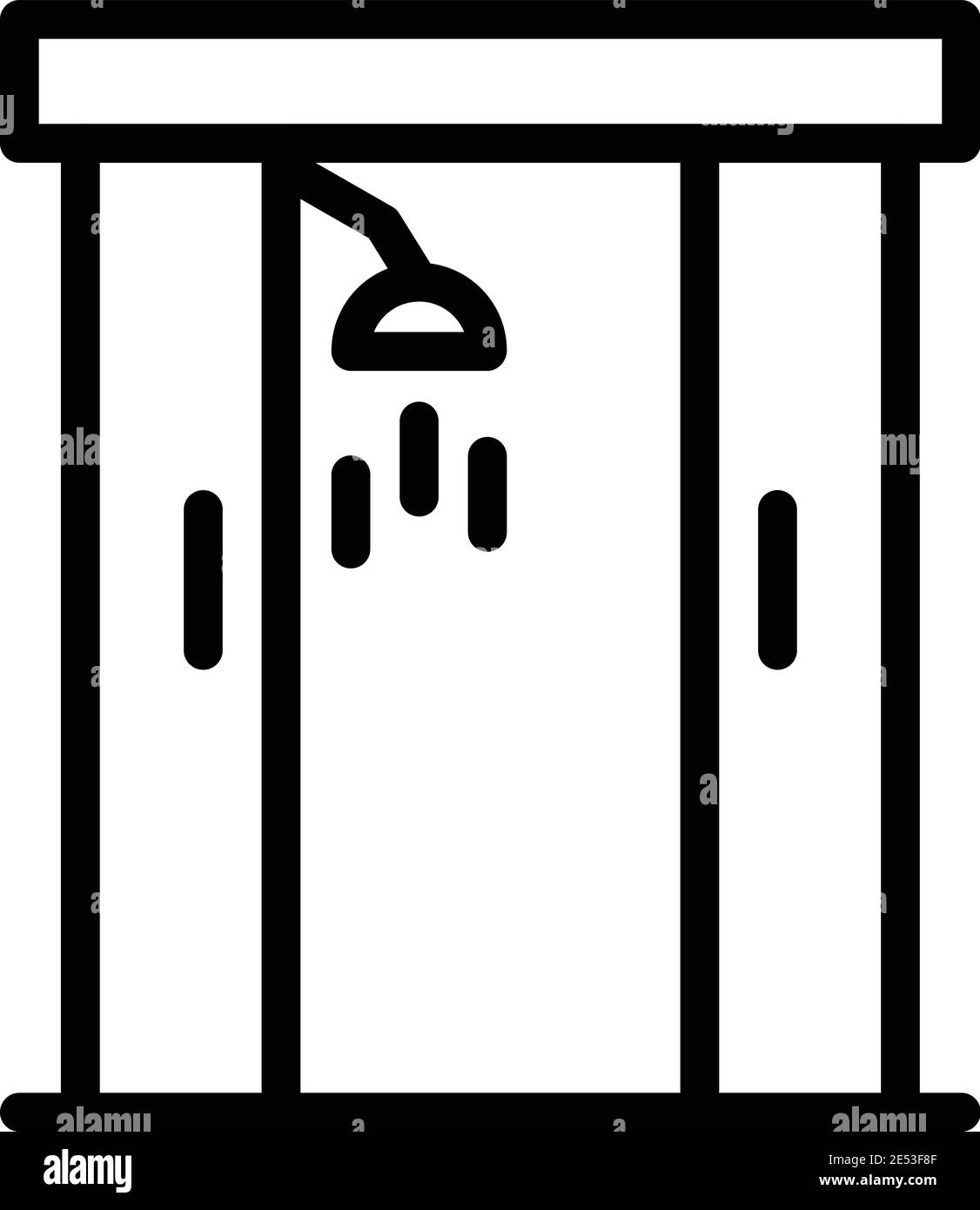 Warm shower icon. Outline warm shower vector icon for web design ...