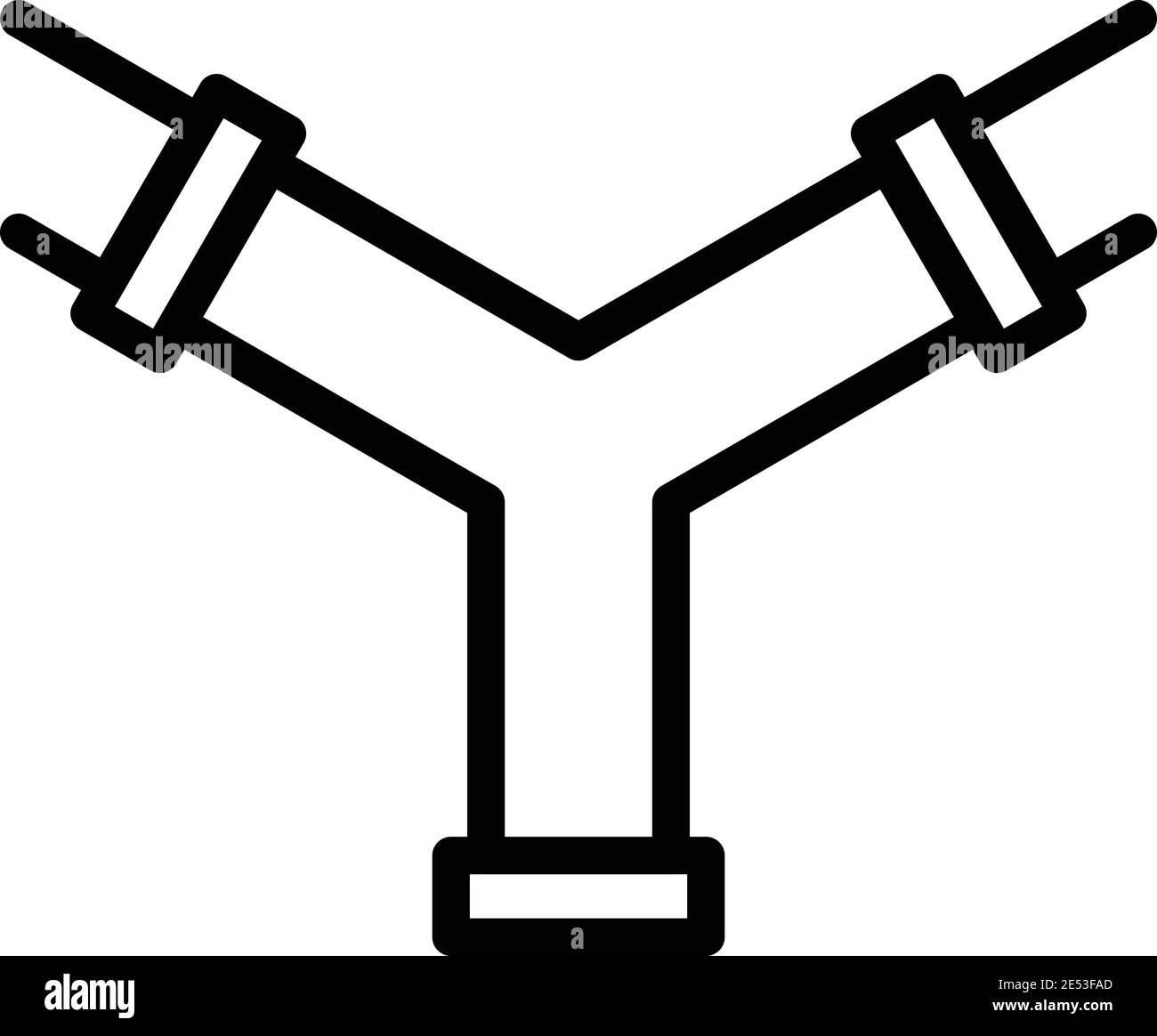 Double pipe icon. Outline double pipe vector icon for web design ...