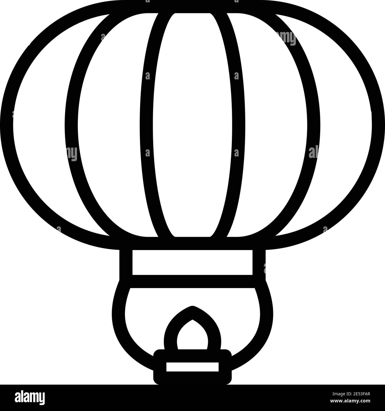 Sky lantern icon. Outline sky lantern vector icon for web design ...
