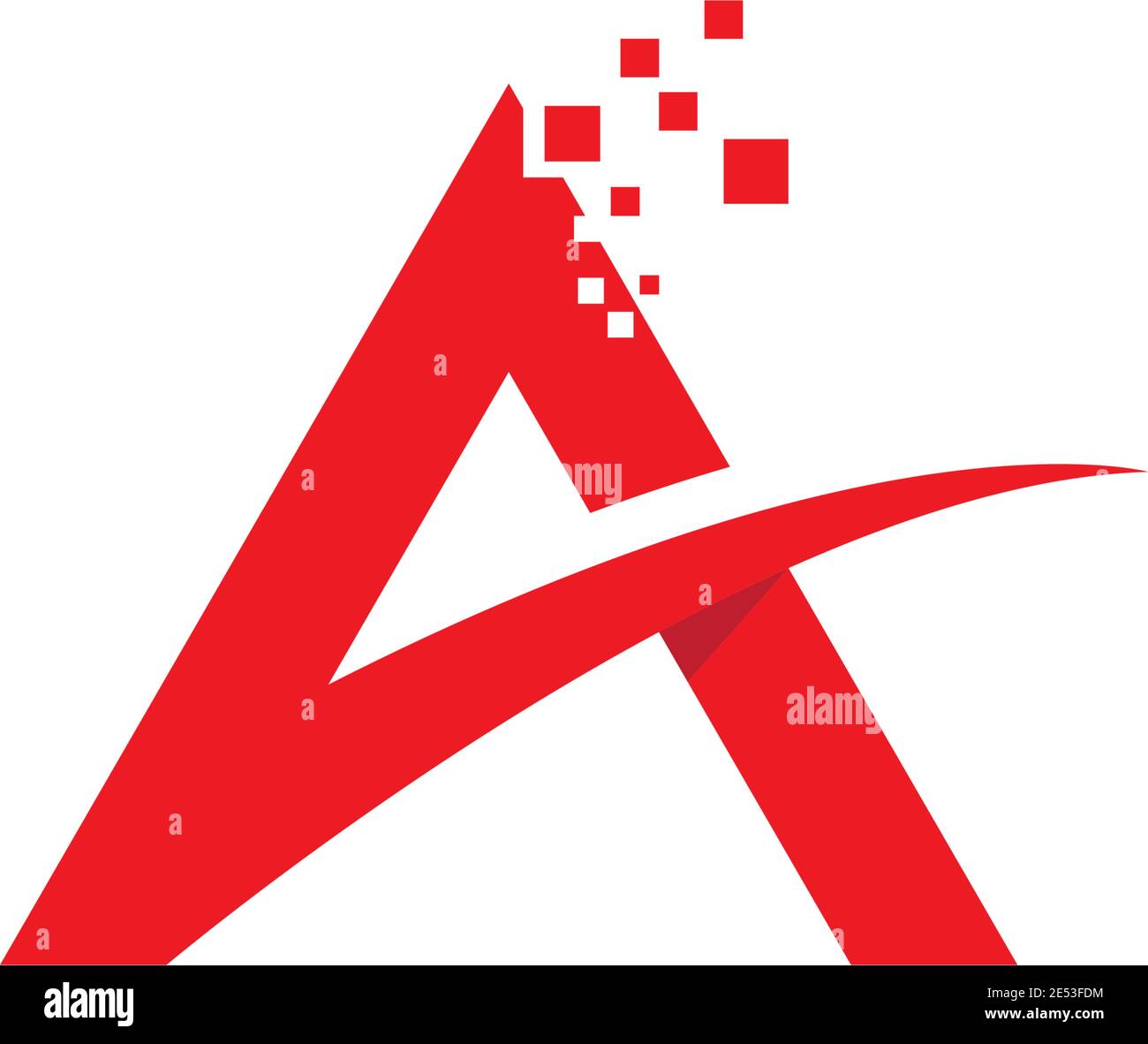 A Letter Pixel art design Logo Template Stock Vector Image & Art - Alamy