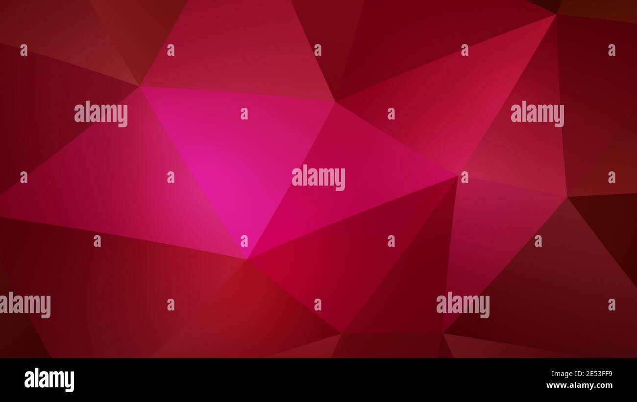 Red polygon vector pattern background. Abstract 3D triangular low poly style gradient background ...