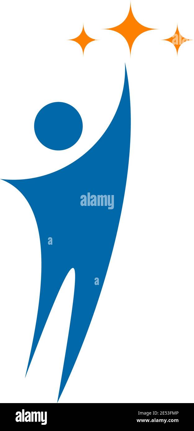 Human character icon logo design inspiration vector template Stock ...