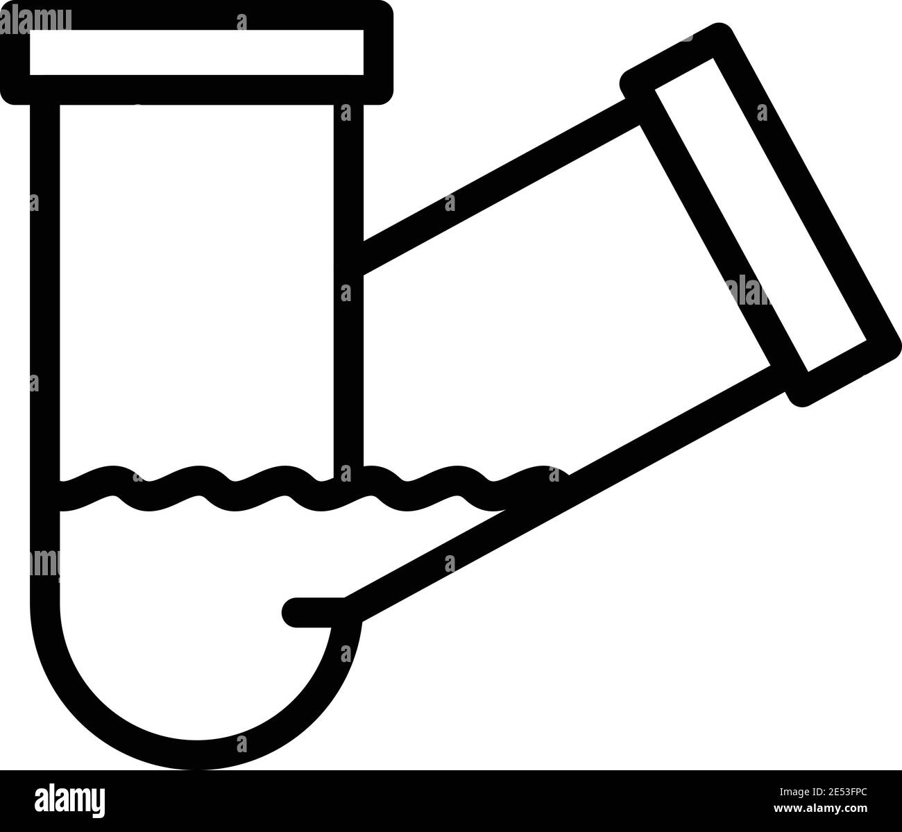 Steel pipe icon. Outline steel pipe vector icon for web design isolated ...