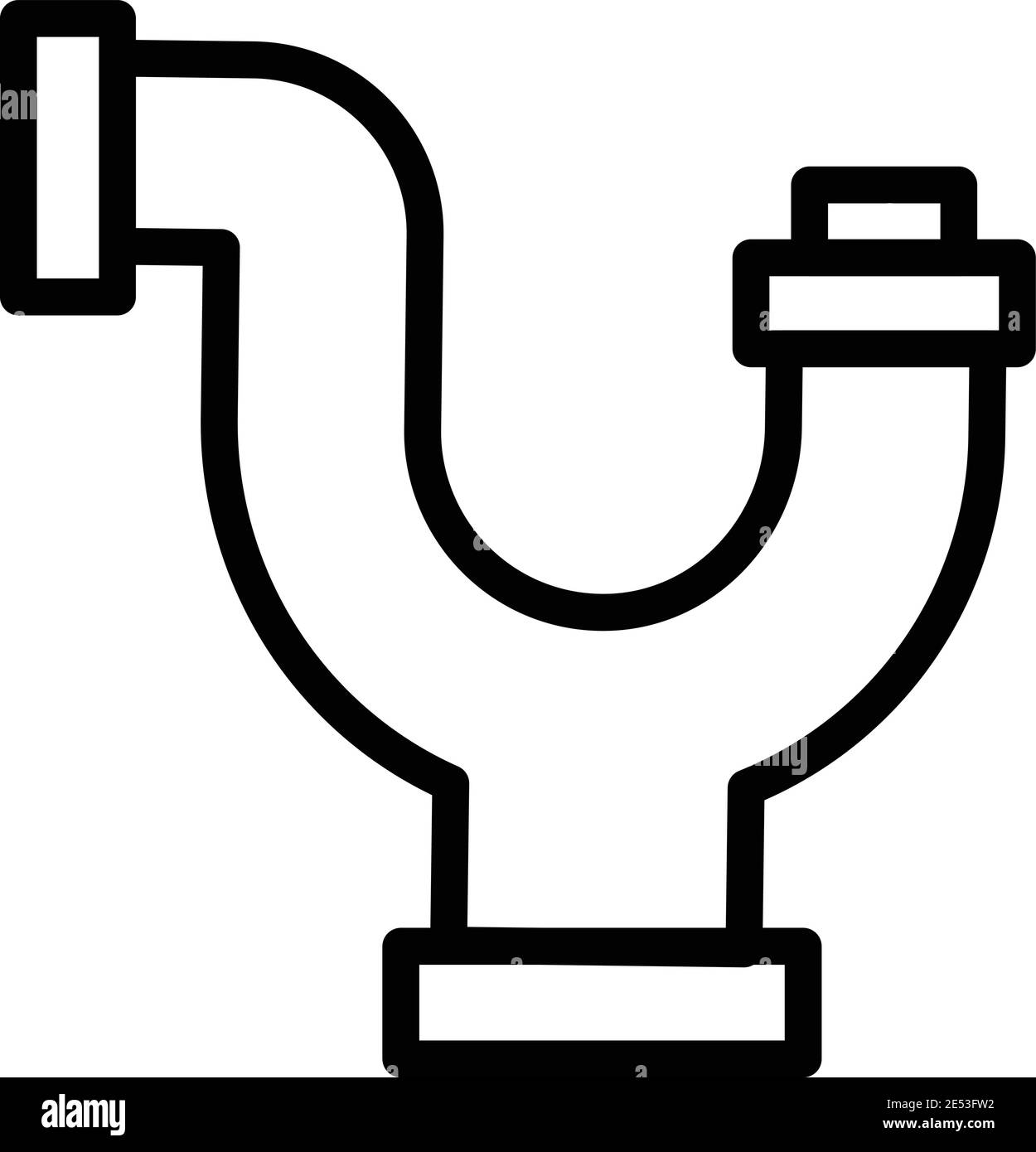 Sanitary pipe icon. Outline sanitary pipe vector icon for web design ...