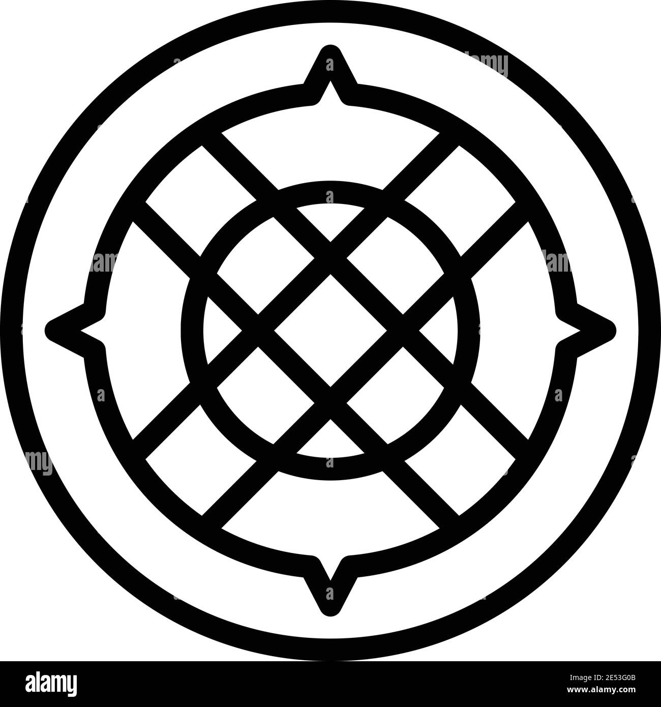 Urban manhole icon. Outline urban manhole vector icon for web design ...