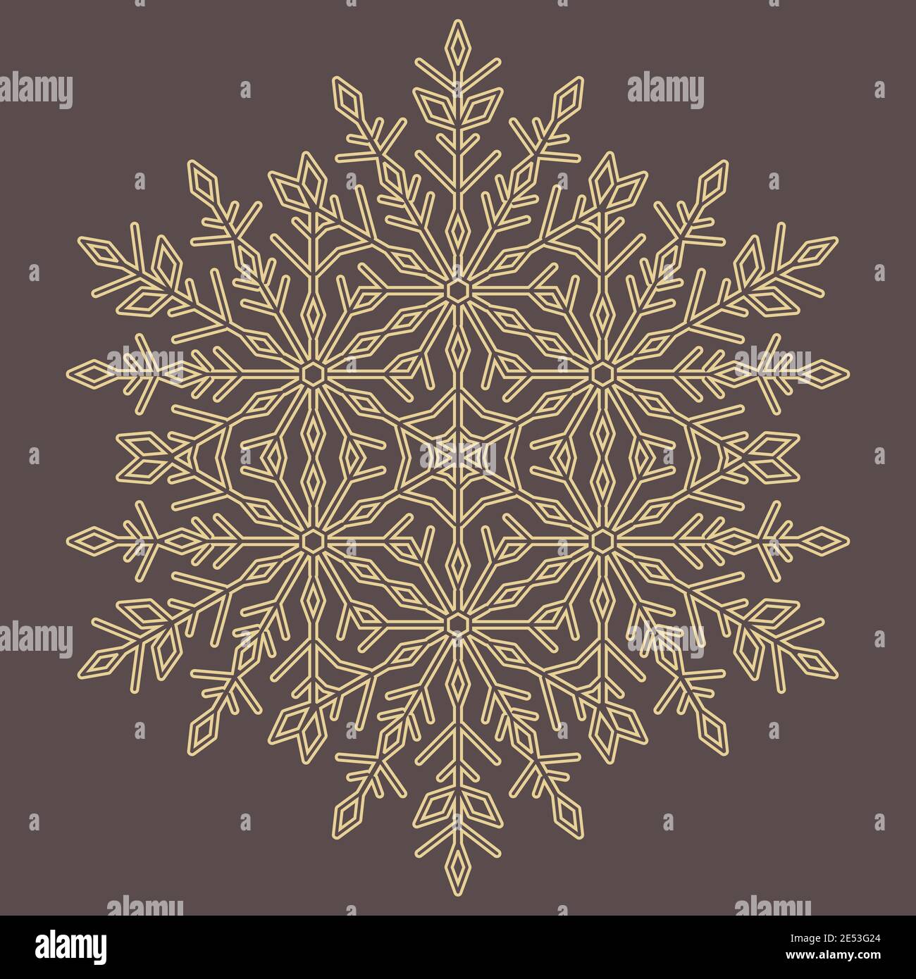 Pretty Round Snowflake Stock Photo - Alamy