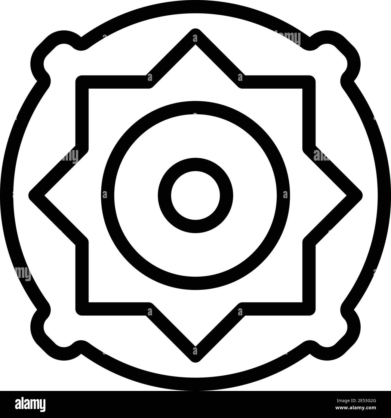 Safety manhole icon. Outline safety manhole vector icon for web design ...