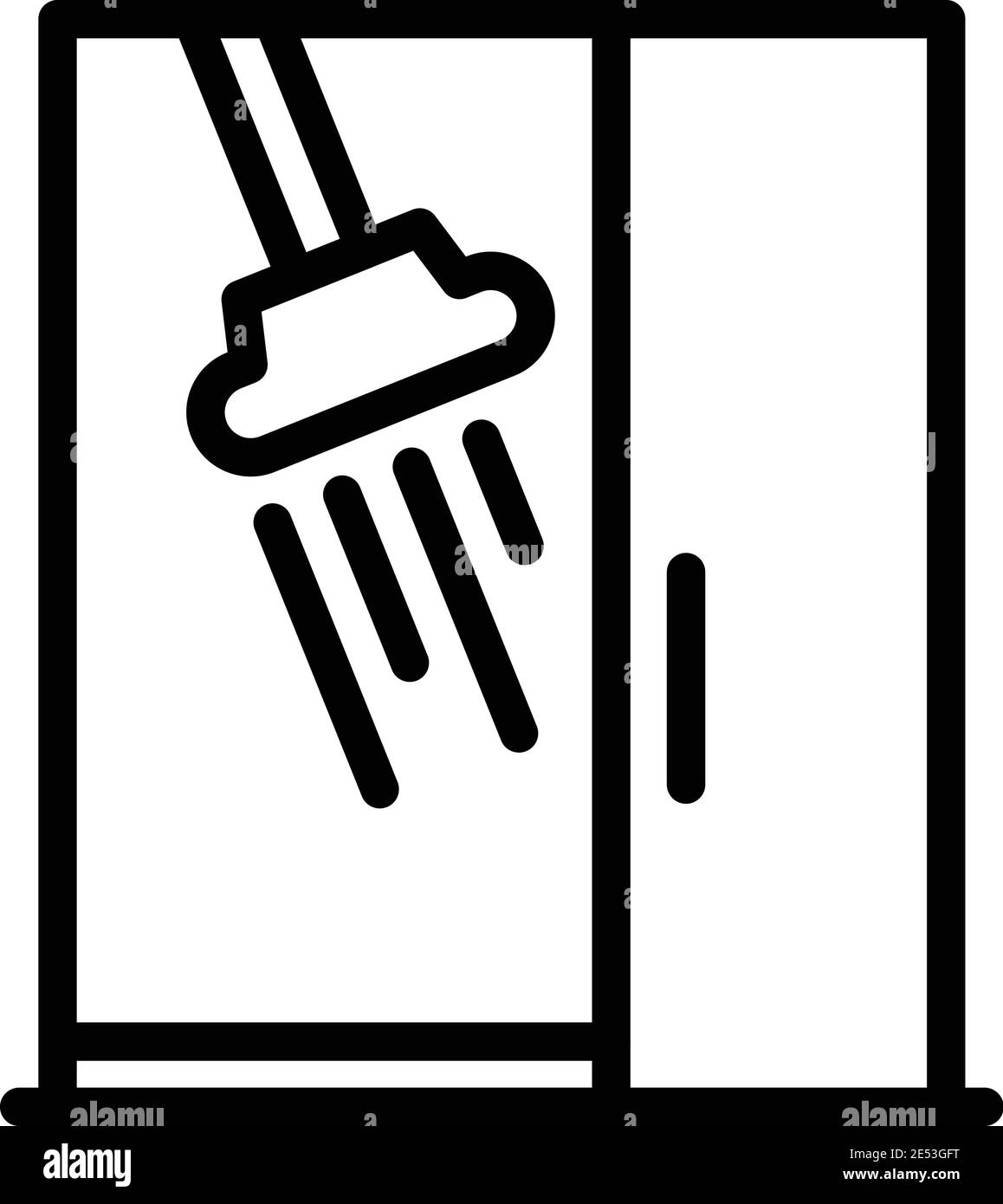 Home shower stall icon. Outline home shower stall vector icon for web ...