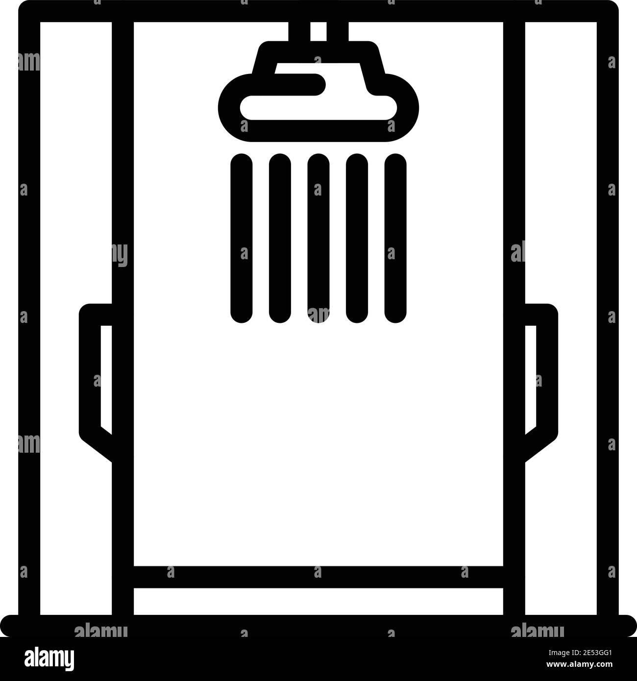 Shower stall interior icon. Outline shower stall interior vector icon ...