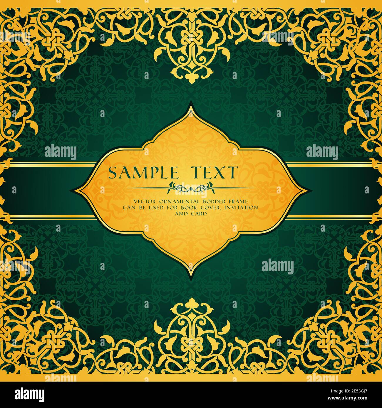 Template for invitation card in arabic or muslim style vector ...