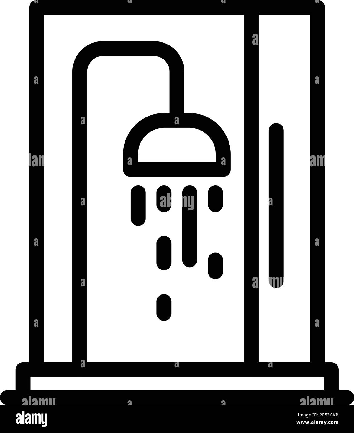 Care shower stall icon. Outline care shower stall vector icon for web ...