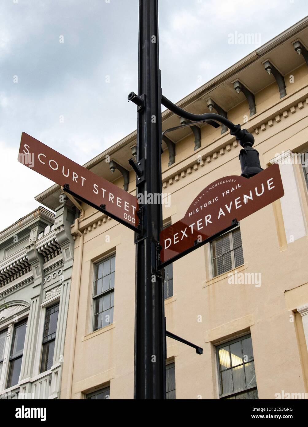 Montgomery, Alabama/USA -June 27, 2020: Street signs for Court Street ...