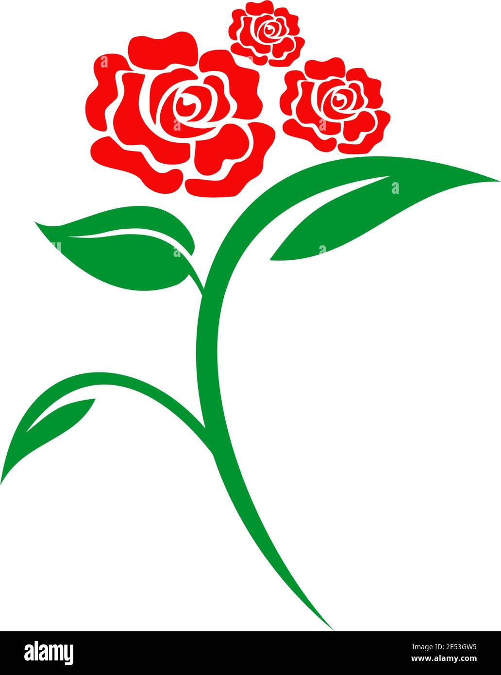 Rose icon logo design inspiration vector template Stock Vector Image ...