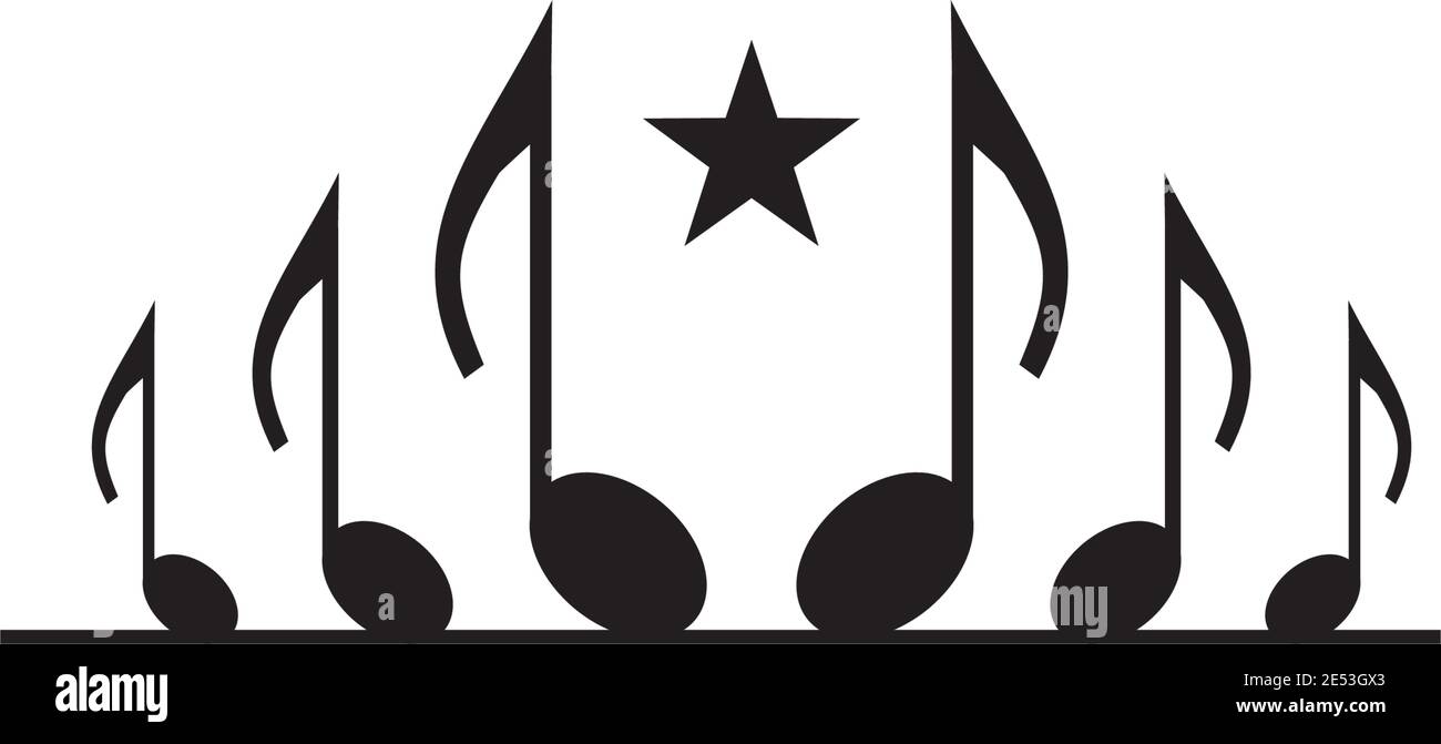 Music note symphony icon logo design inspiration vector template Stock ...