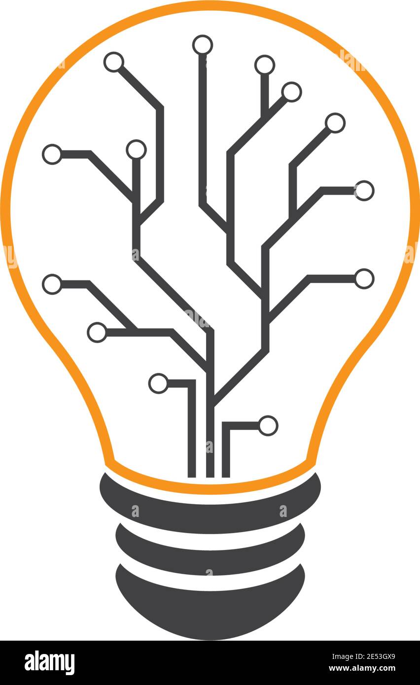 bulb logo vector ilustration template Stock Vector Image & Art - Alamy