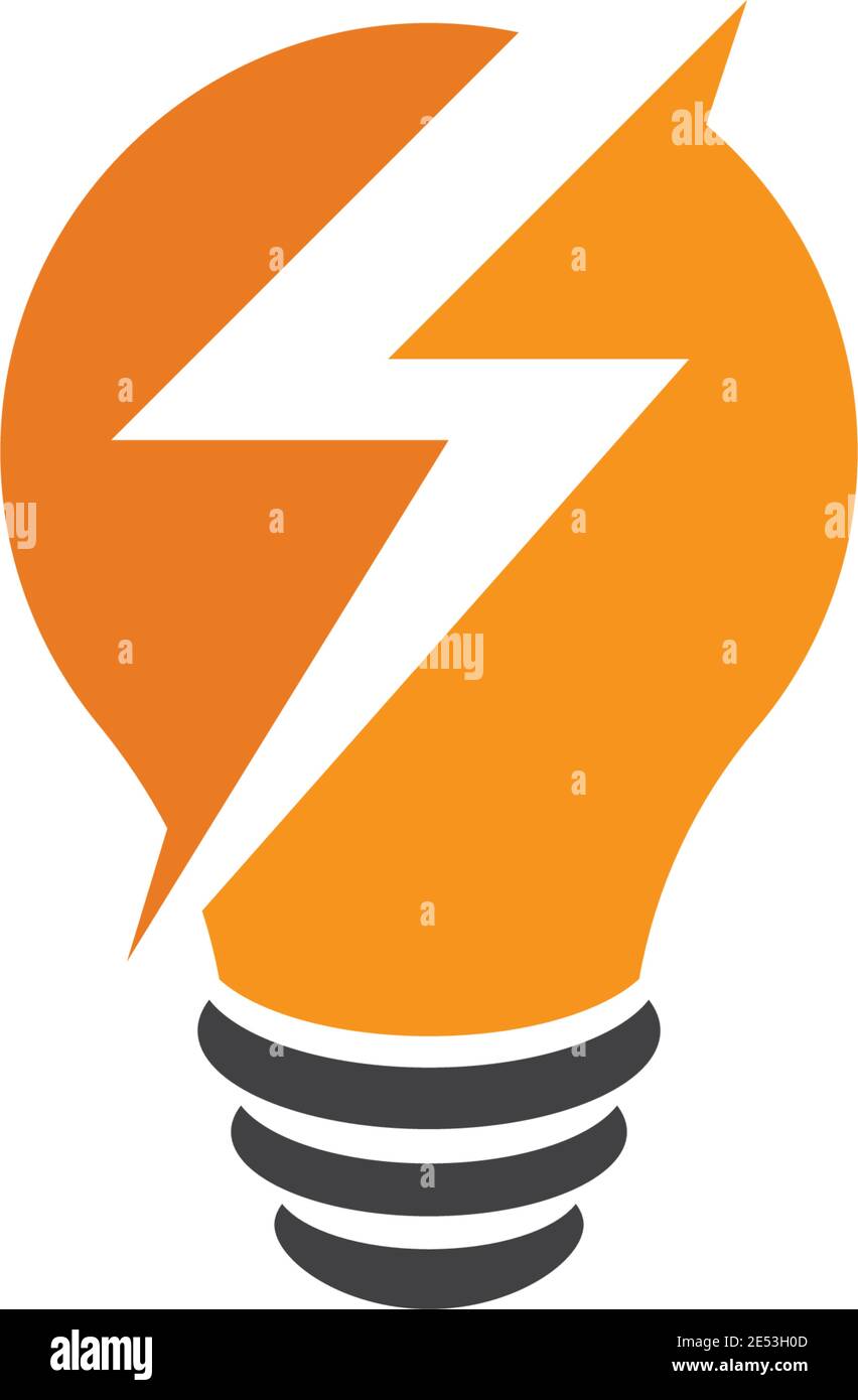 bulb logo vector ilustration template Stock Vector Image & Art - Alamy