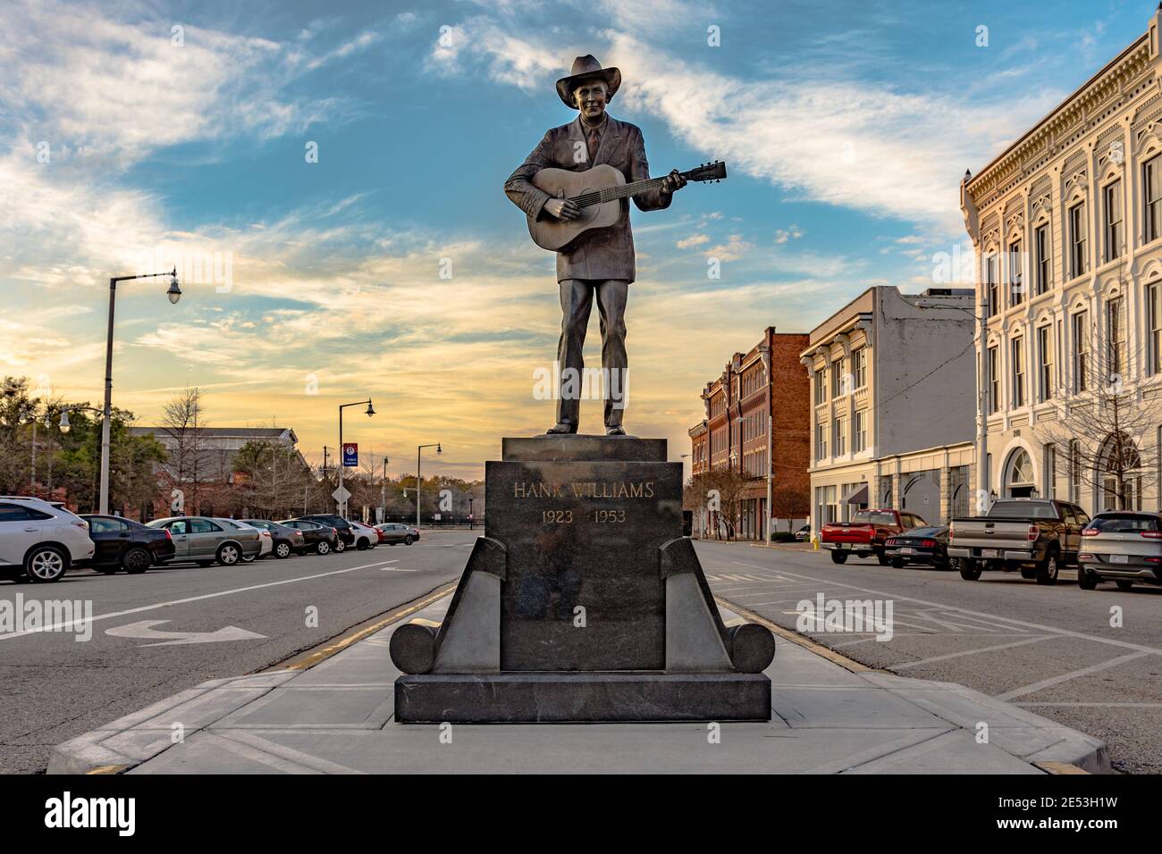 Montgomery, Alabama, USA - January 17, 2017: Statue of Hank Williams ...