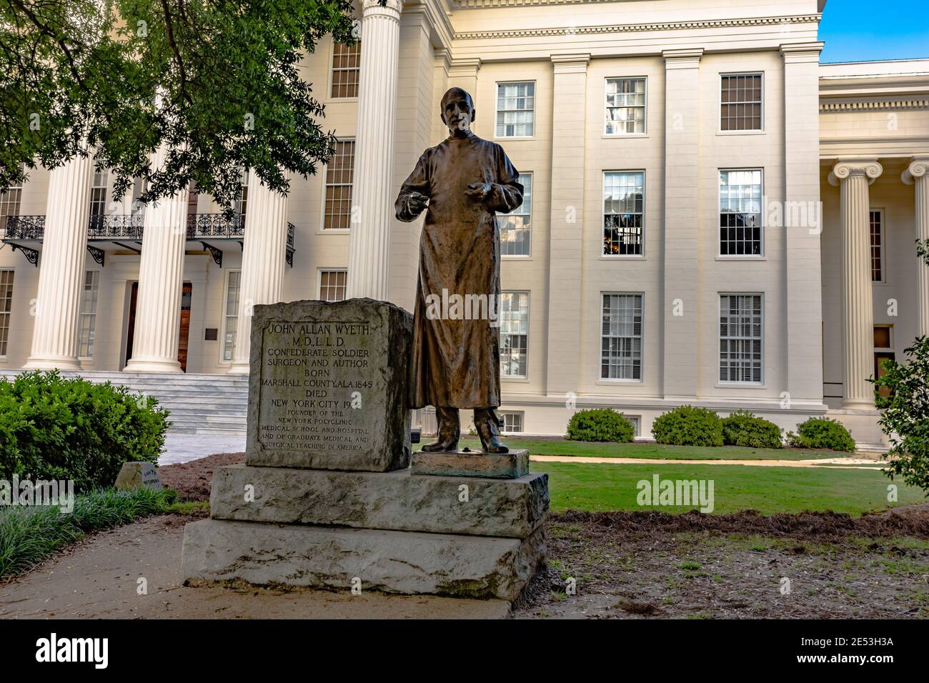 Montgomery, Alabama/USA-September 25, 2017: Statue of John Allan Wyeth ...