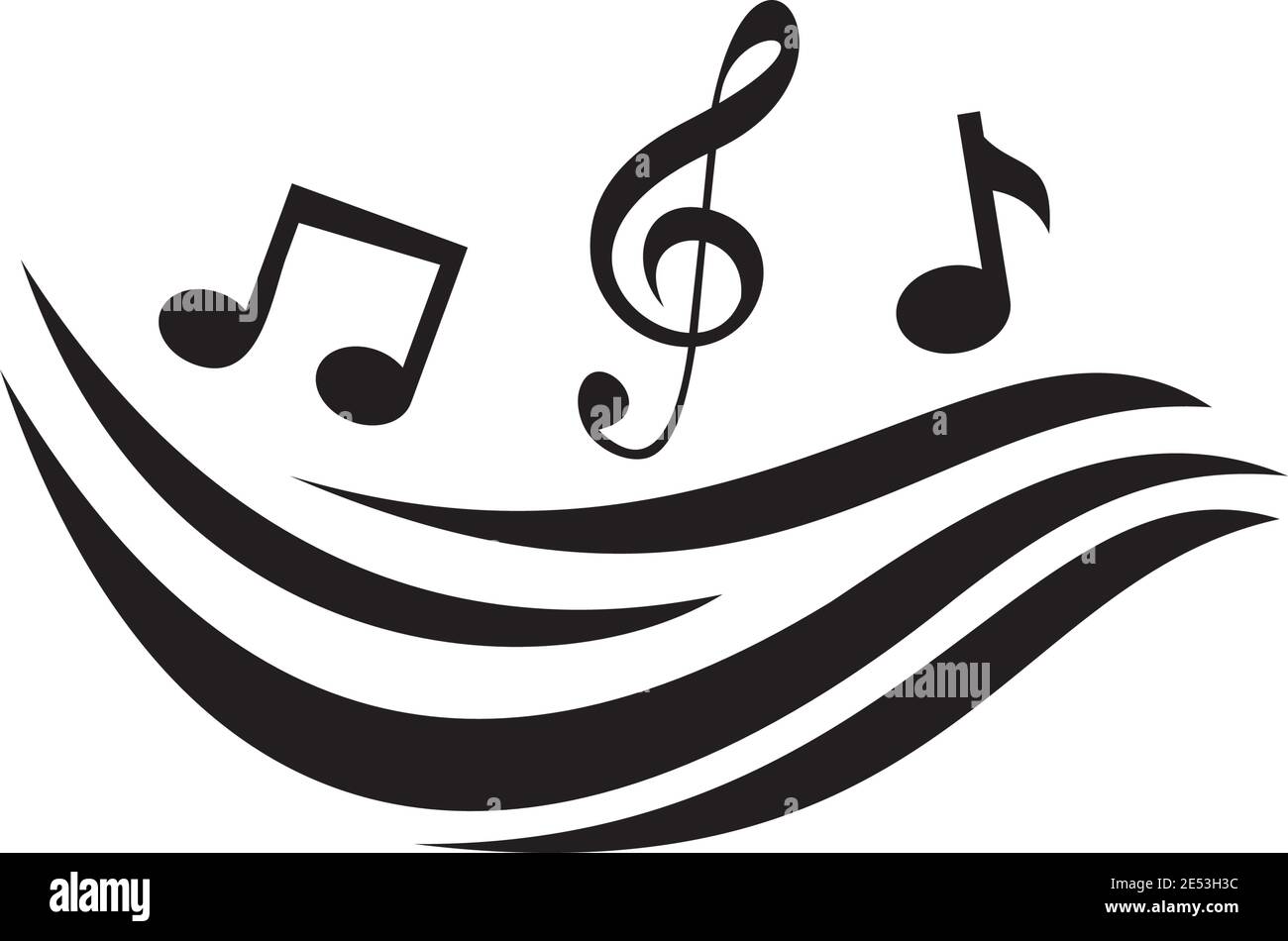 Music note symphony icon logo design inspiration vector template Stock ...