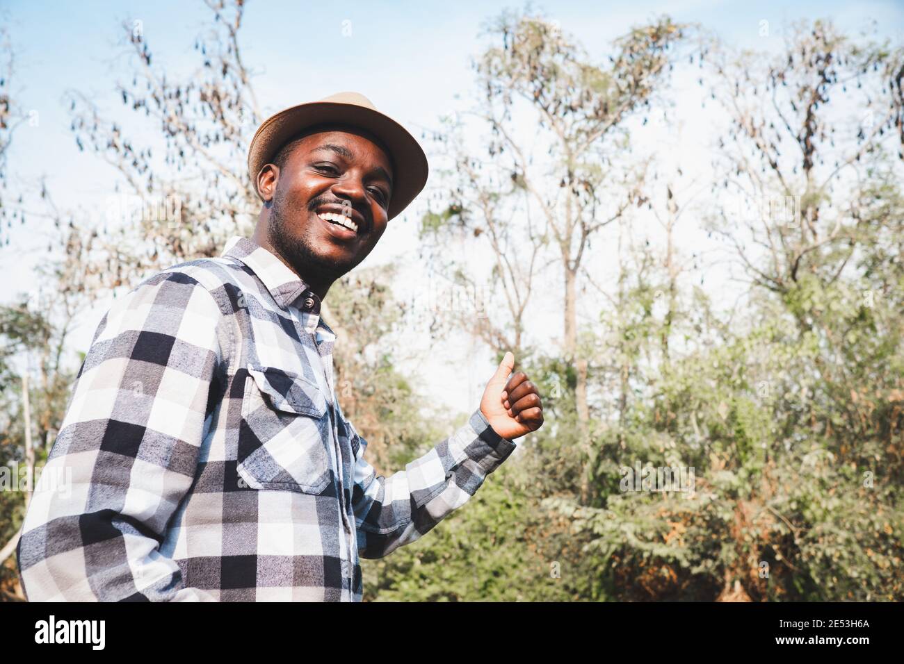 African traveler to travel with a lot of bats Stock Photo - Alamy
