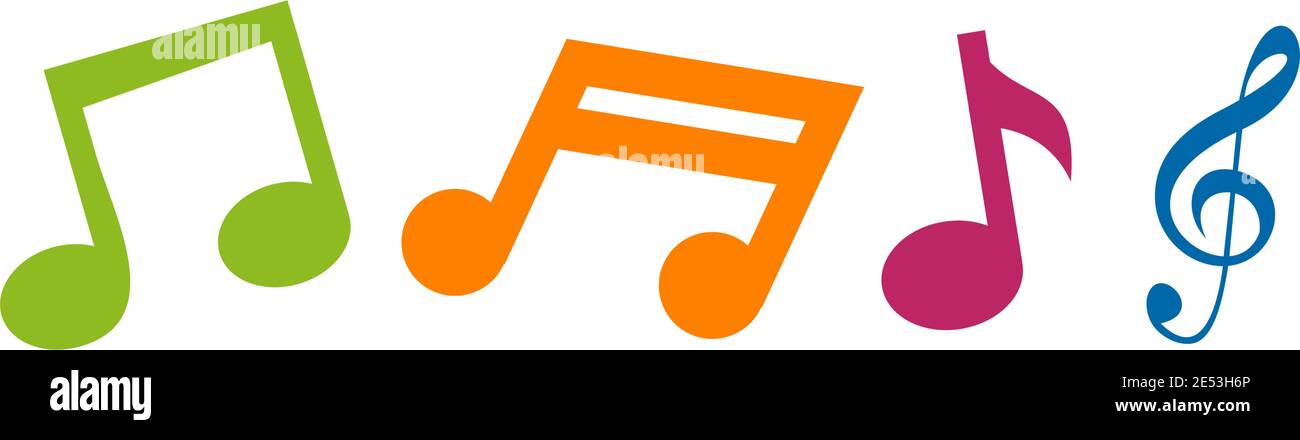 Music note symphony icon logo design inspiration vector template Stock ...