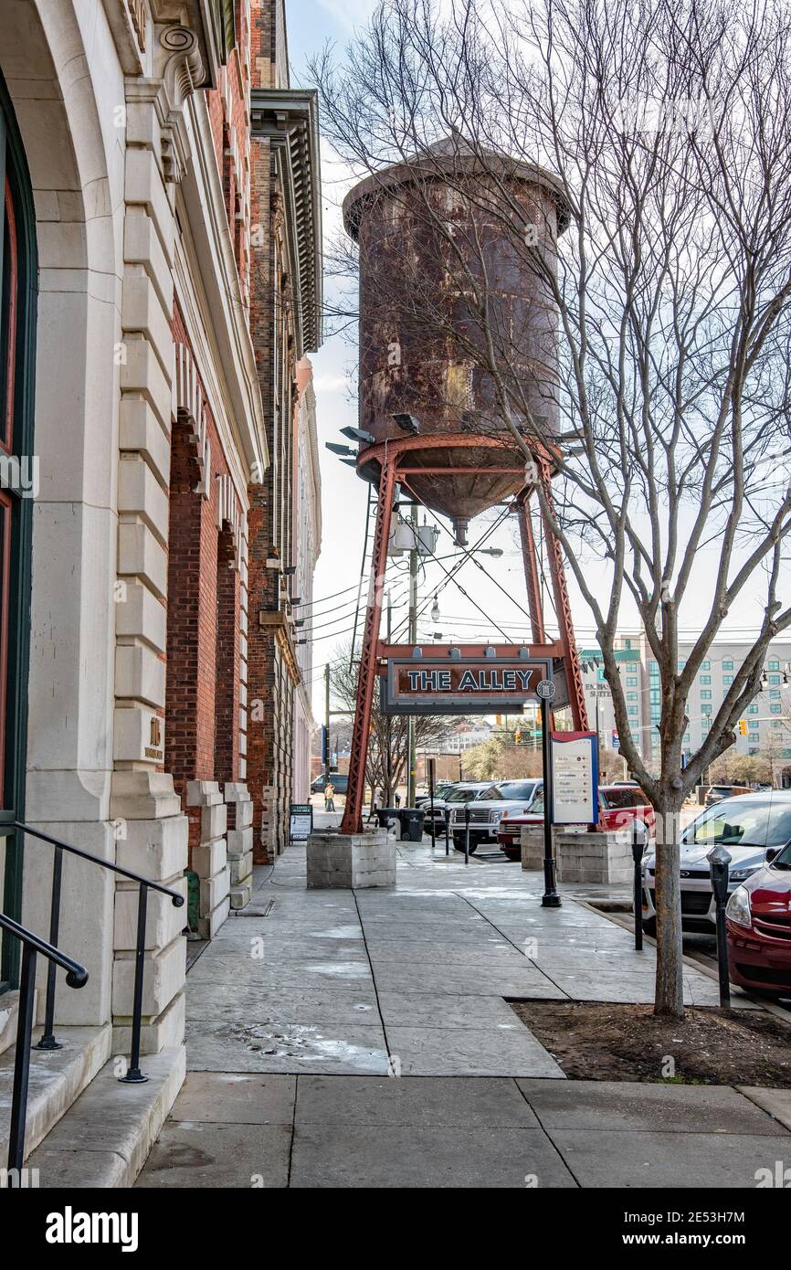 Montgomery, Alabama/USA-January 20, 2018: Water tower outside of The ...