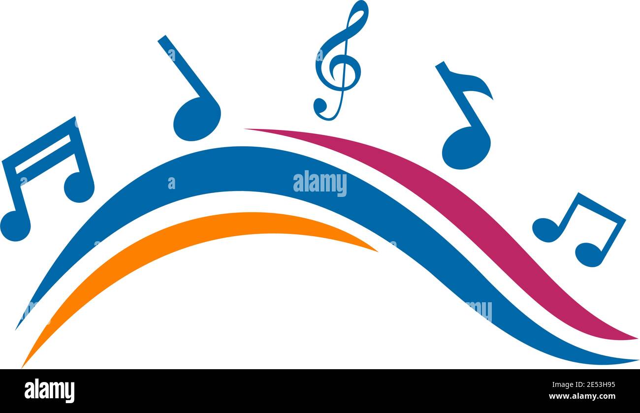 Music note symphony icon logo design inspiration vector template Stock ...