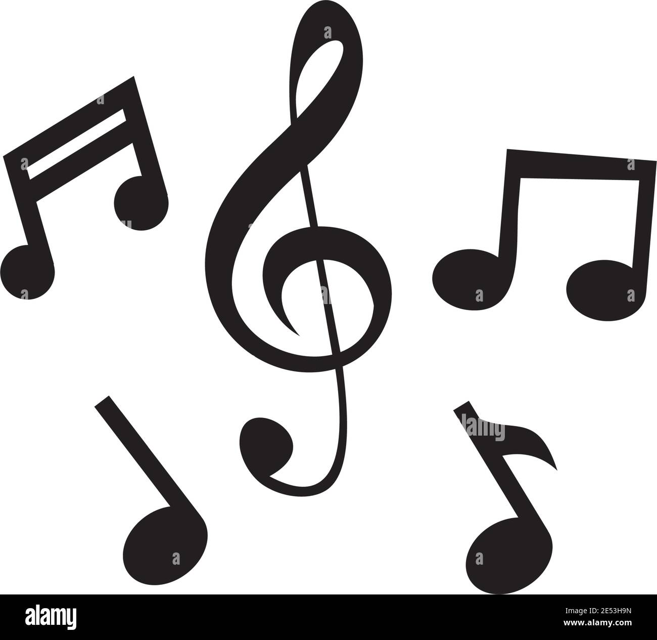 Music note symphony icon logo design inspiration vector template Stock ...