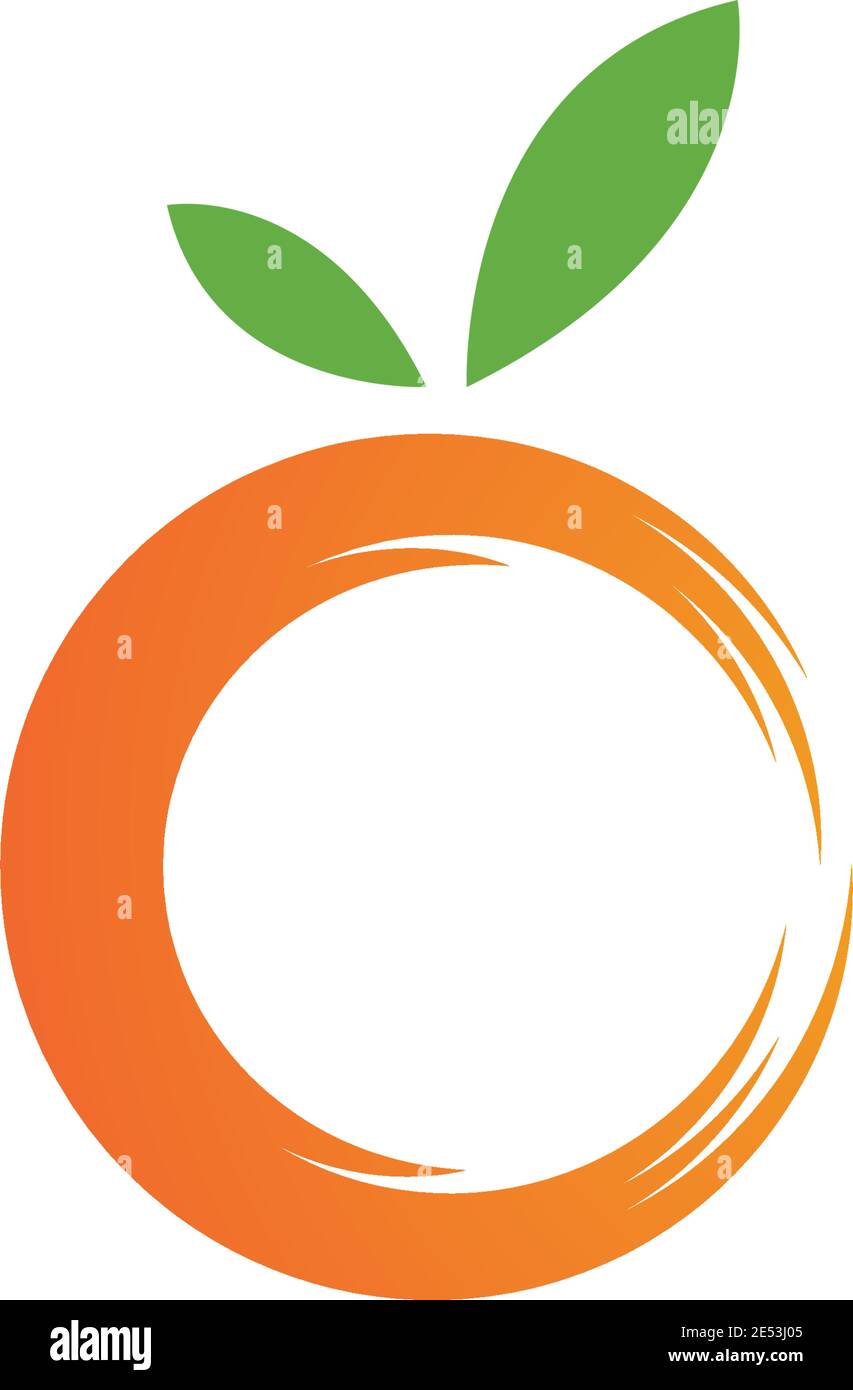 Orange logo design. Vector illustration Stock Vector Image & Art - Alamy