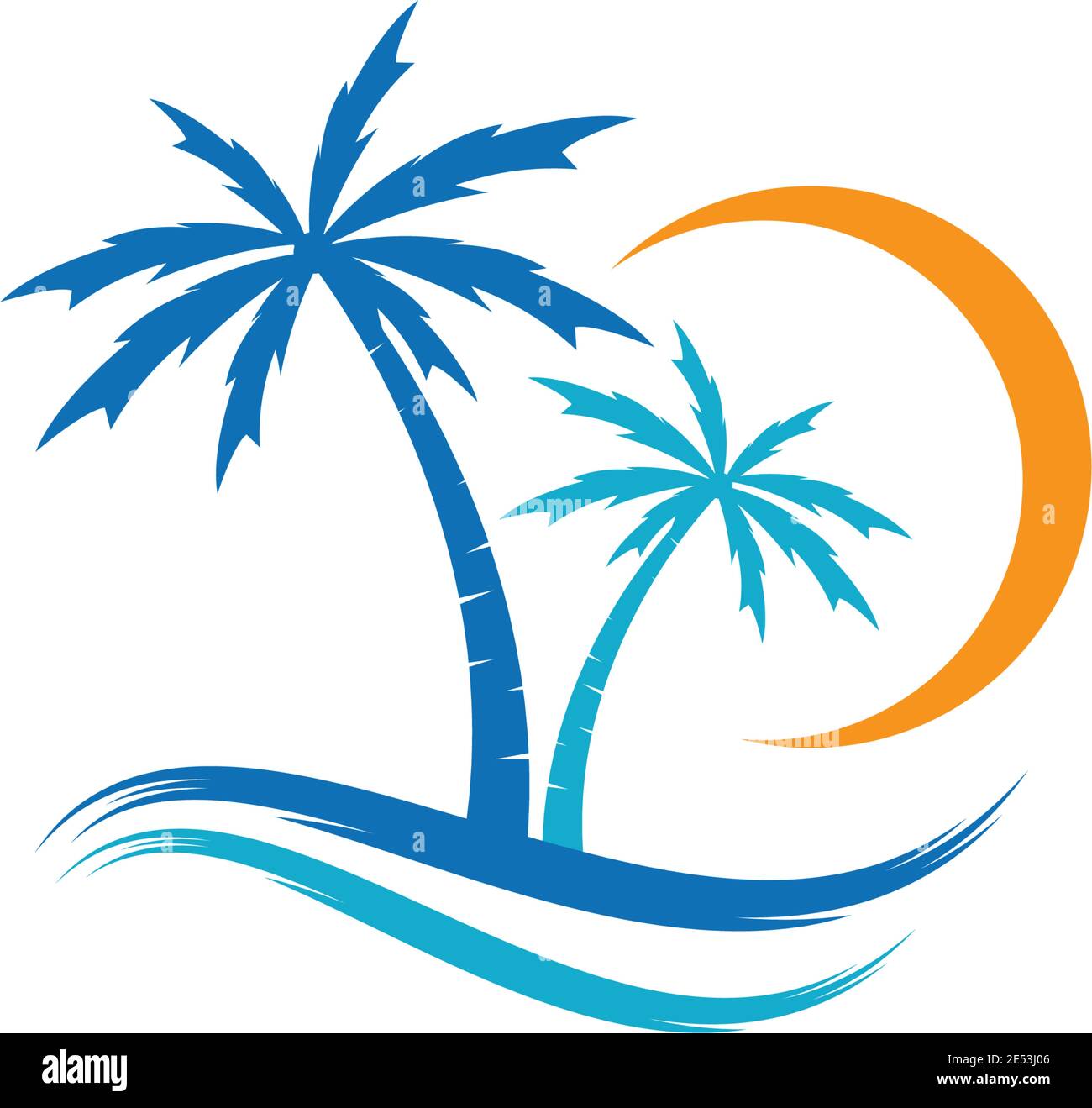 Palm tree logo template illustration vector Stock Vector Image & Art ...