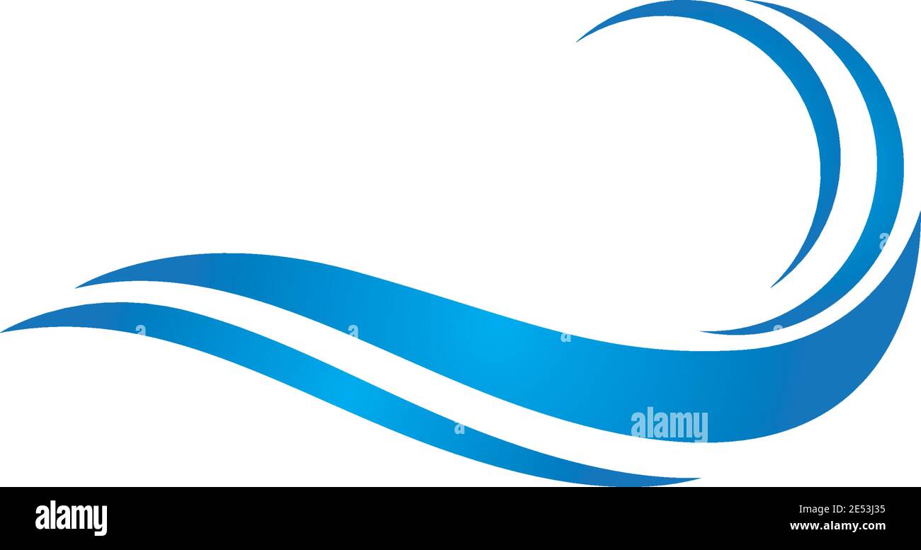 Water Wave symbol and icon Logo Template vector Stock Vector Image ...