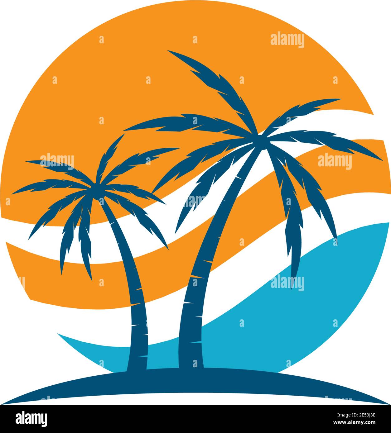 Palm tree logo template illustration vector Stock Vector Image & Art ...
