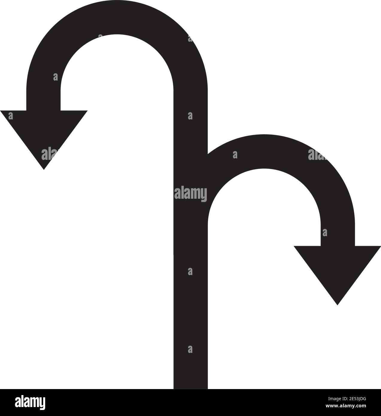 Arrow way path icon logo design inspiration vector template Stock ...