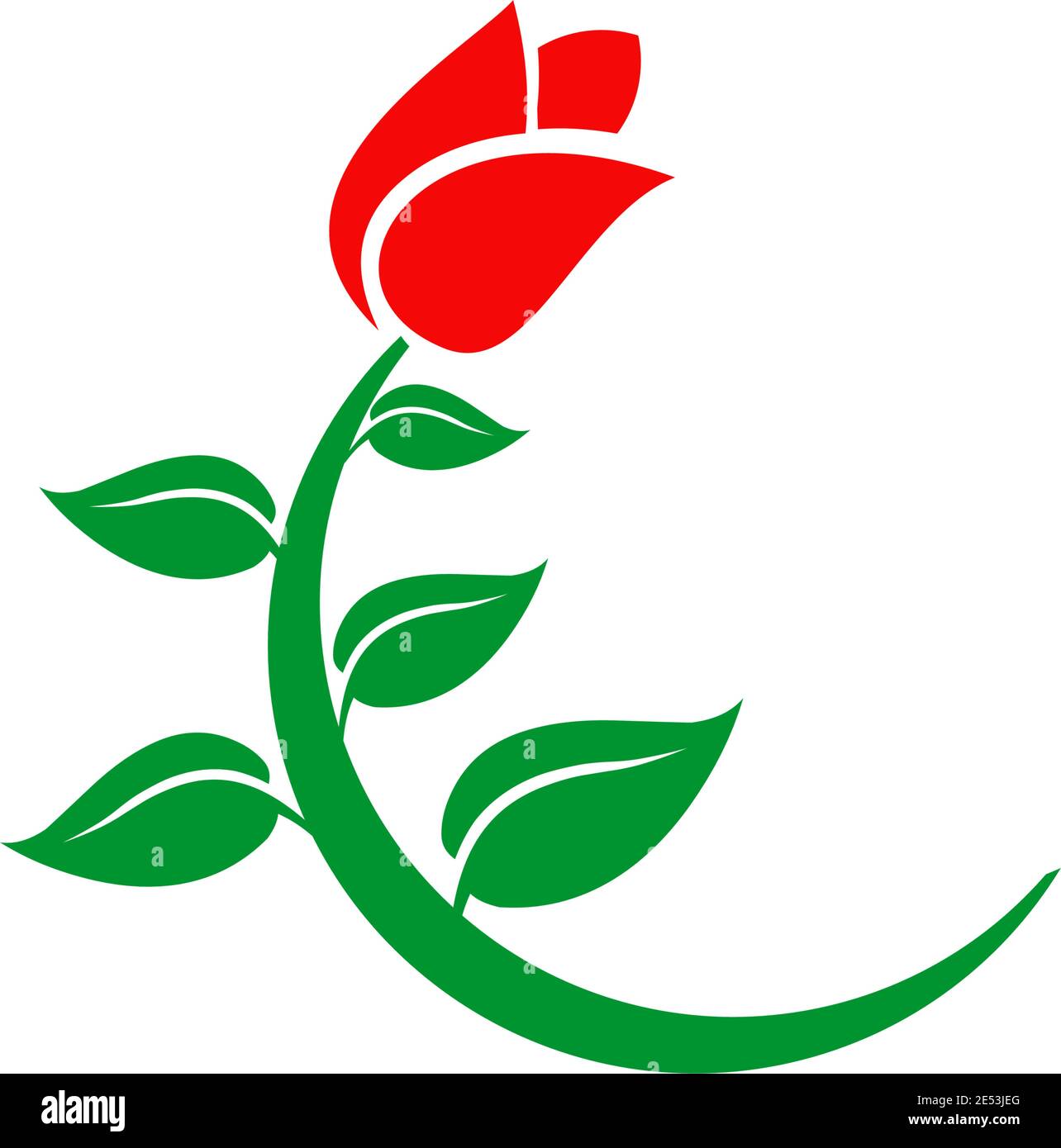 Rose icon logo design inspiration vector template Stock Vector Image ...