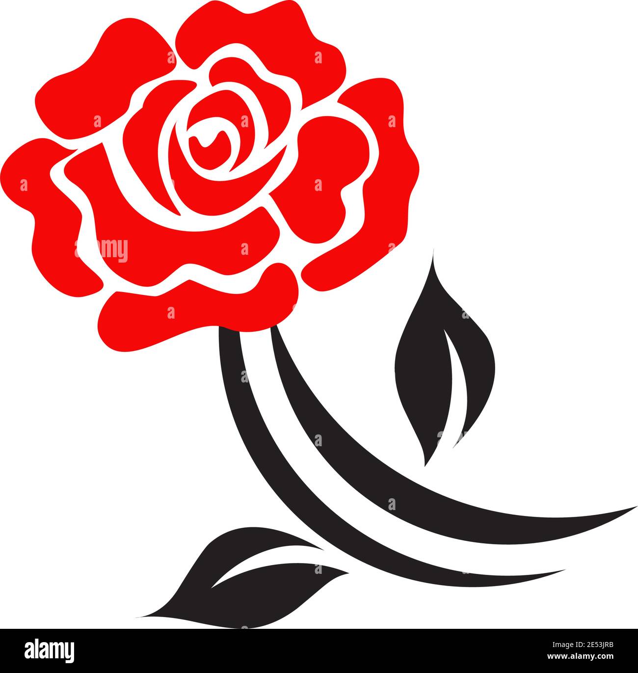 Rose icon logo design inspiration vector template Stock Vector Image ...