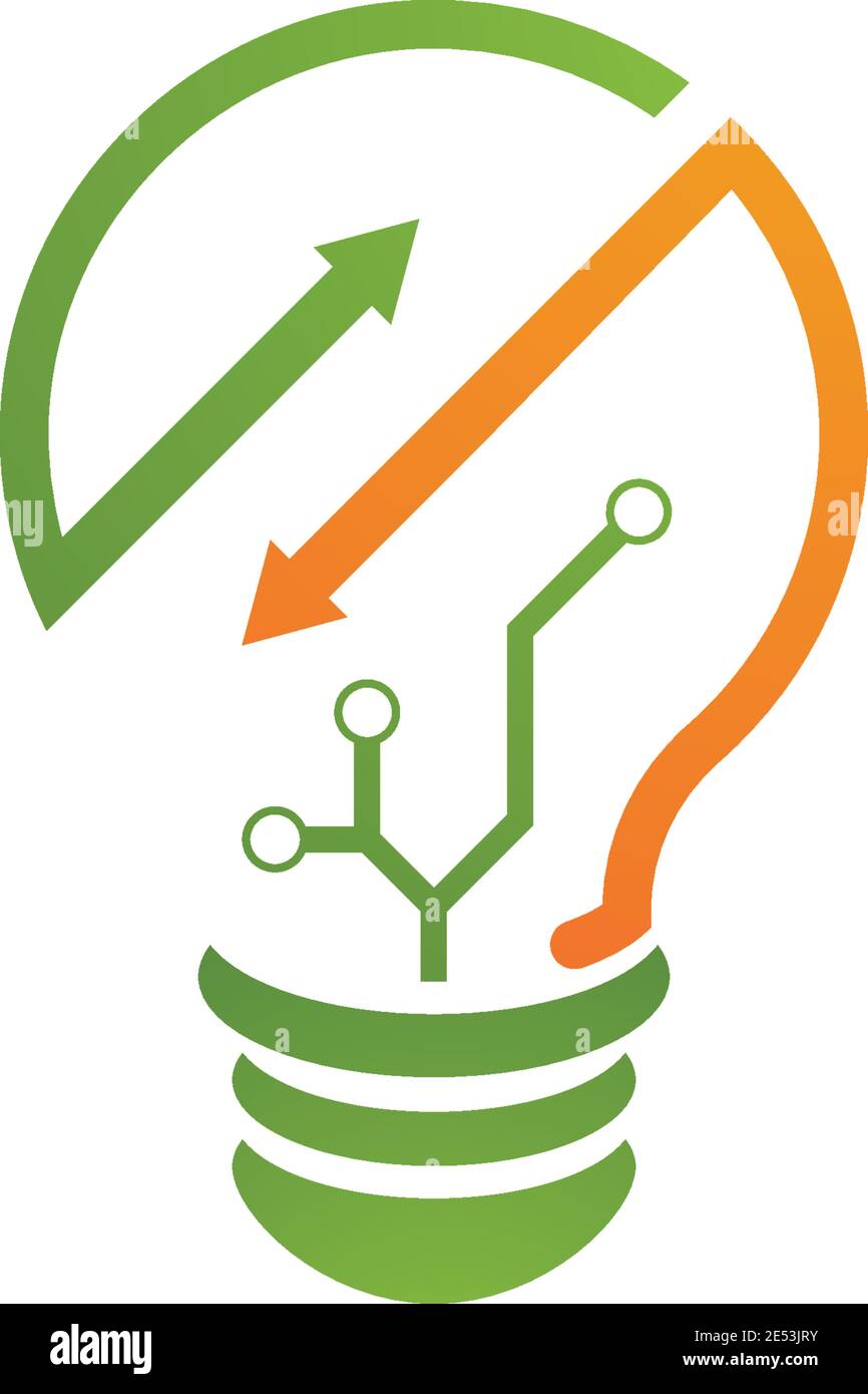 bulb logo vector ilustration template Stock Vector Image & Art - Alamy