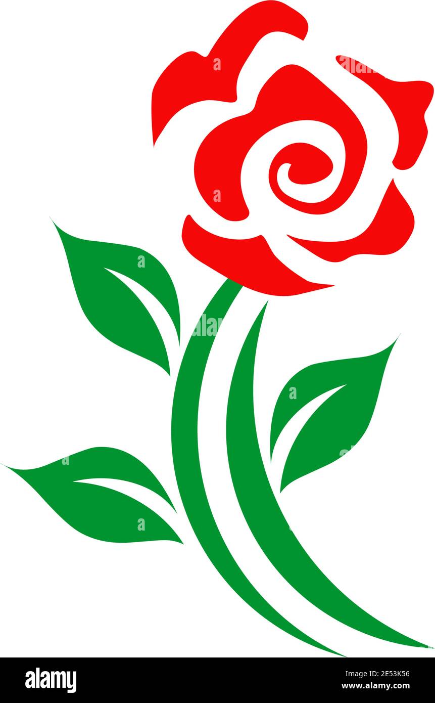Rose icon logo design inspiration vector template Stock Vector Image ...