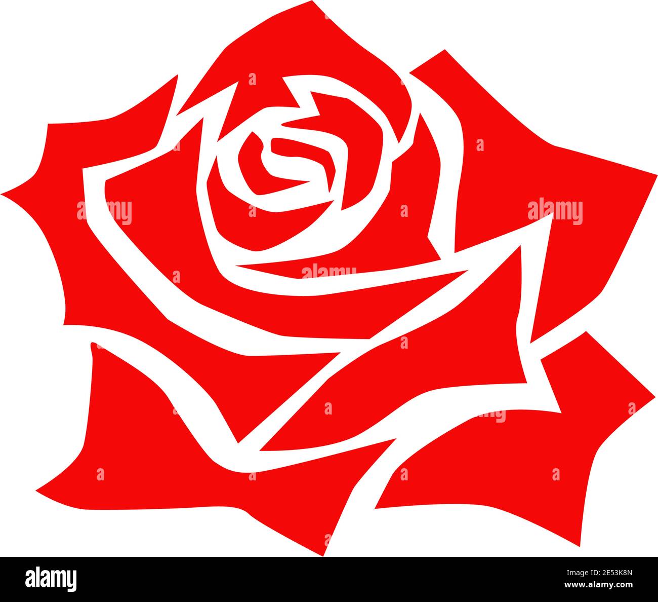 Rose icon logo design inspiration vector template Stock Vector Image ...