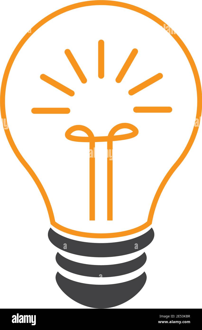 bulb logo vector ilustration template Stock Vector Image & Art - Alamy