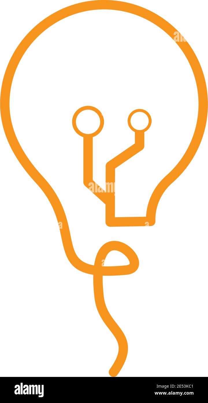 bulb logo vector ilustration template Stock Vector Image & Art - Alamy