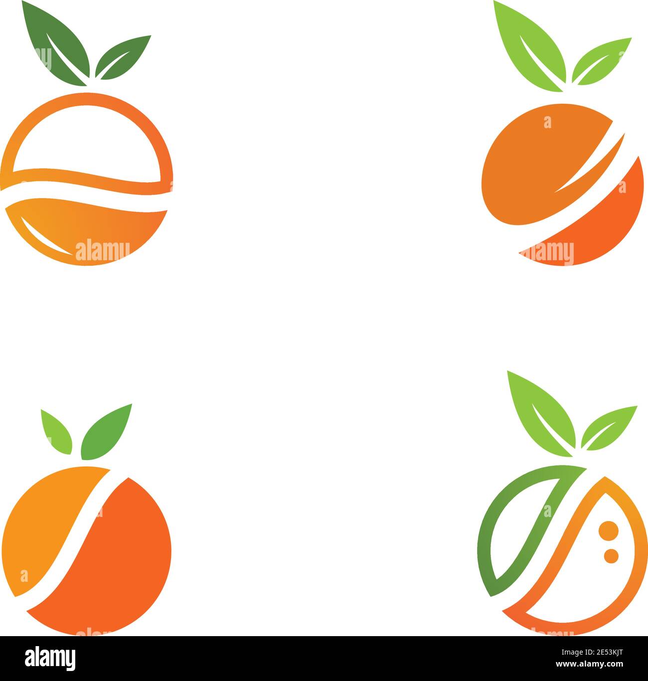 Orange logo design Vector illustration Stock Vector Image & Art - Alamy