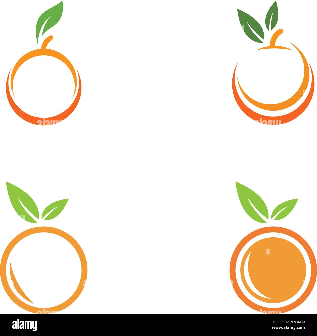 Orange logo design Vector illustration Stock Vector Image & Art - Alamy